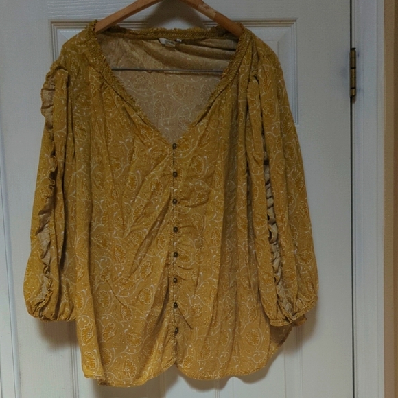 Tops | Mustard Yellow Top Xxl | Poshmark